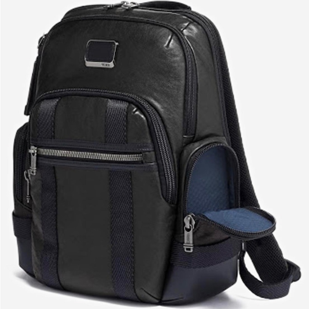 Tumi Nathan Leather Expandable Backpack - Gem